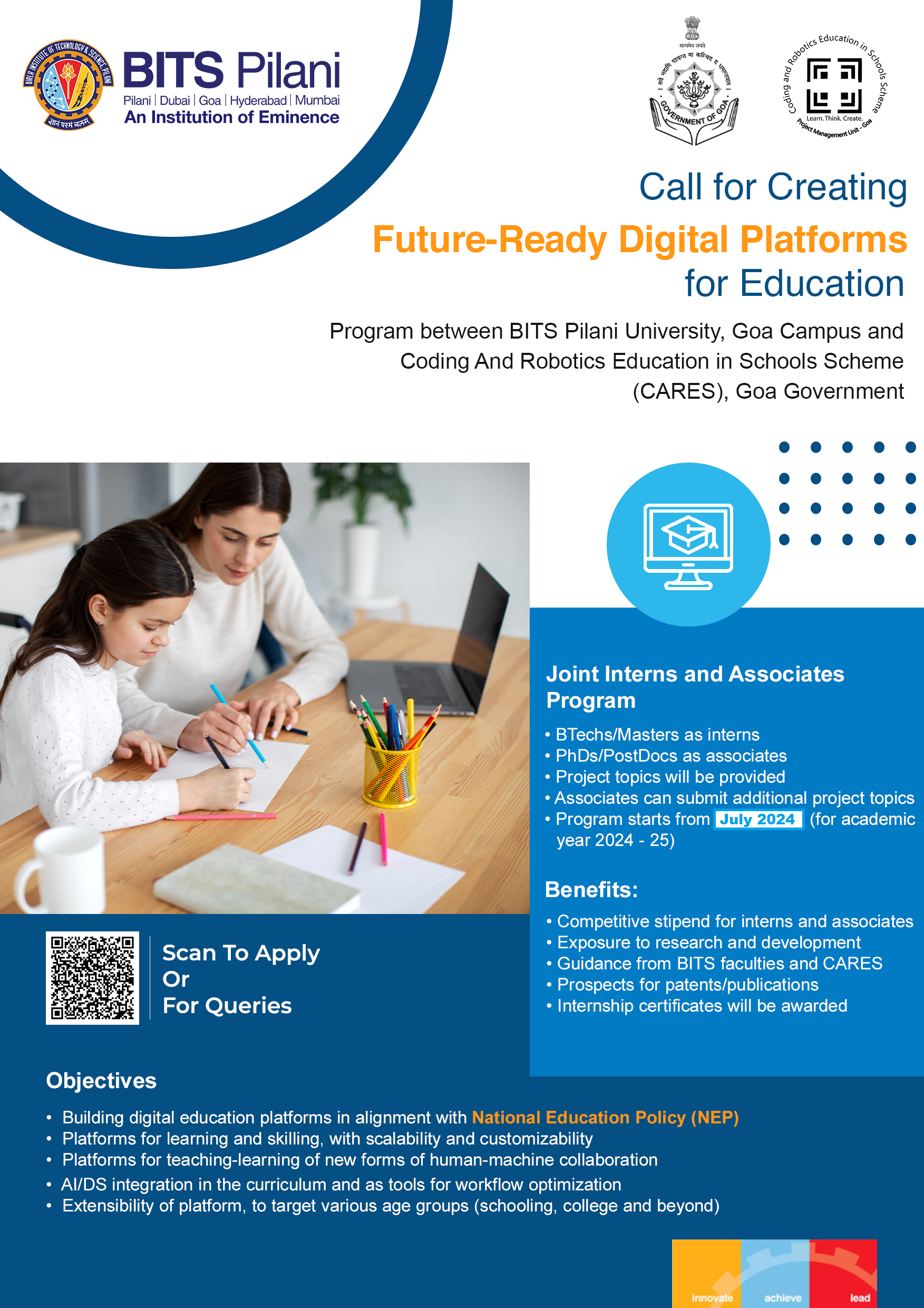 Call for Creating Future-Ready Digital Platforms for Education - BITS Pilani